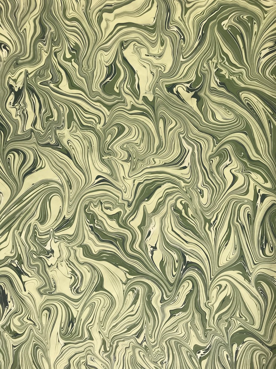 Marbled paper #75 'Malachite' Marbled paper design (buttermilk version ...