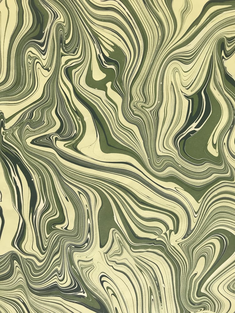 Marbled paper #75 'Malachite' Marbled paper design (buttermilk version ...