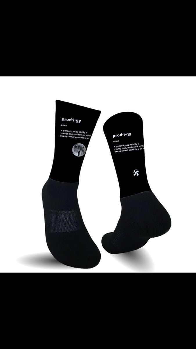 Prodigy Definition Socks Black with Logo | BRAND PRODIGY
