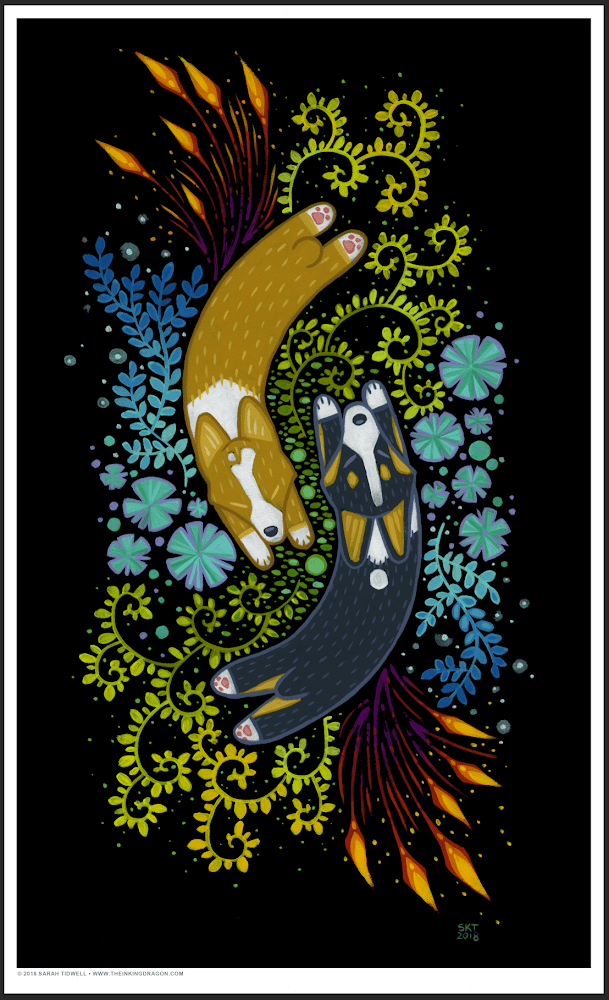 Corgi Dance - Print | The Inking Dragon