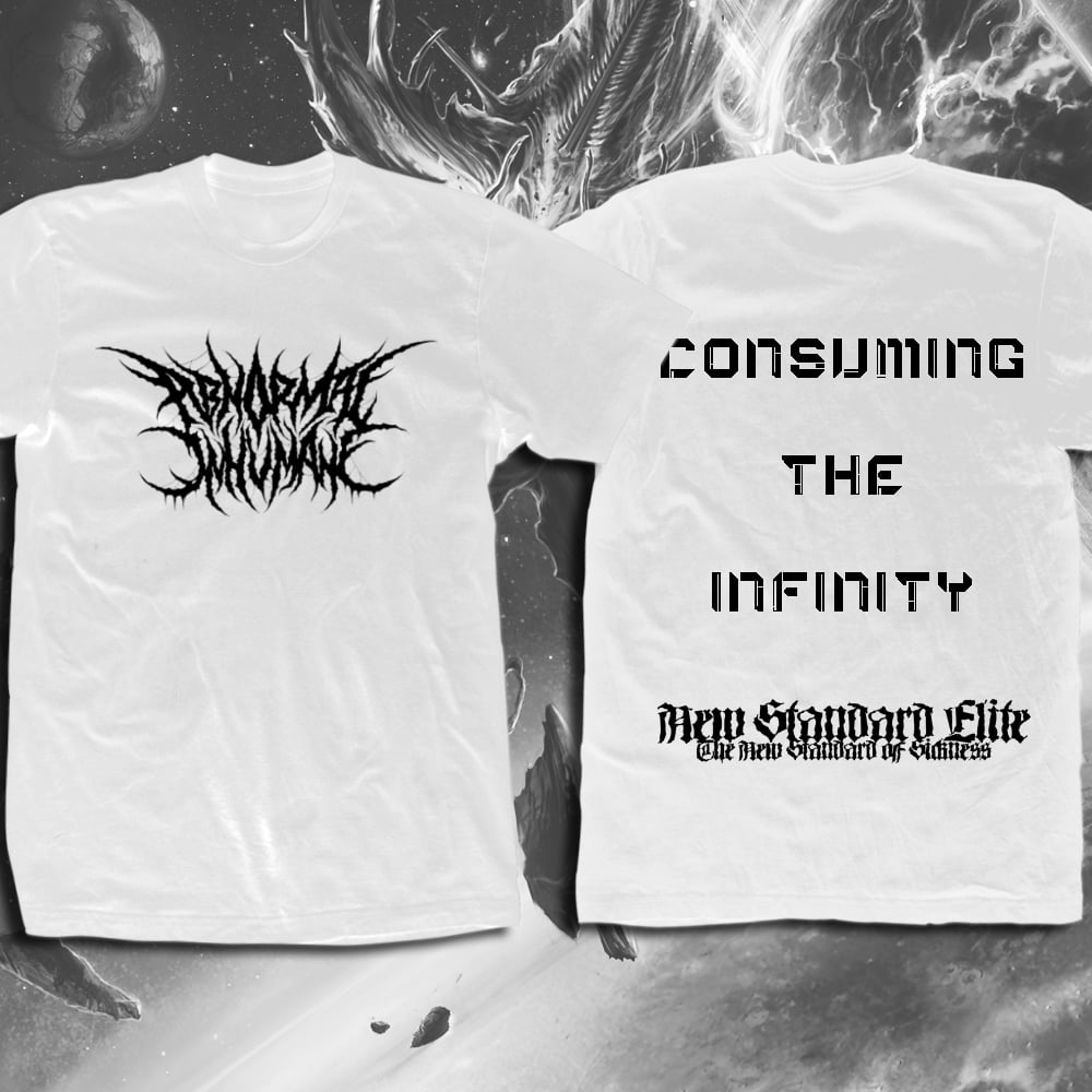 Abnormal Inhumane — WHITE T-SHIRT LOGO "CONSUMING THE INFINITY"