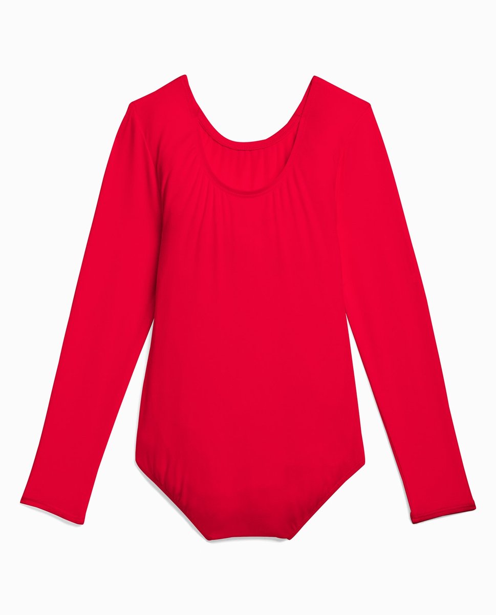 Long Sleeve Red Leotard | The Carroll School of Dance