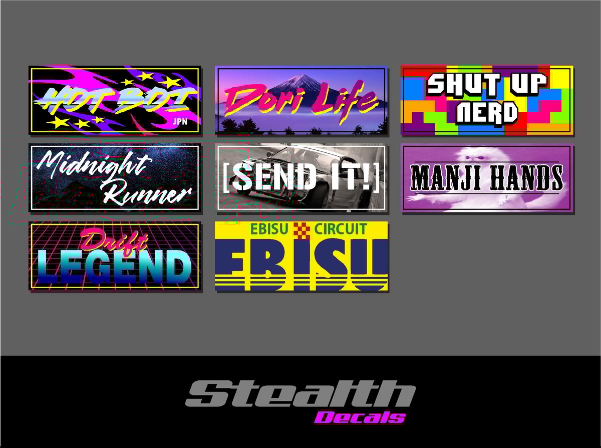 8x Drift Slap sticker set v2 | Stealth Decals