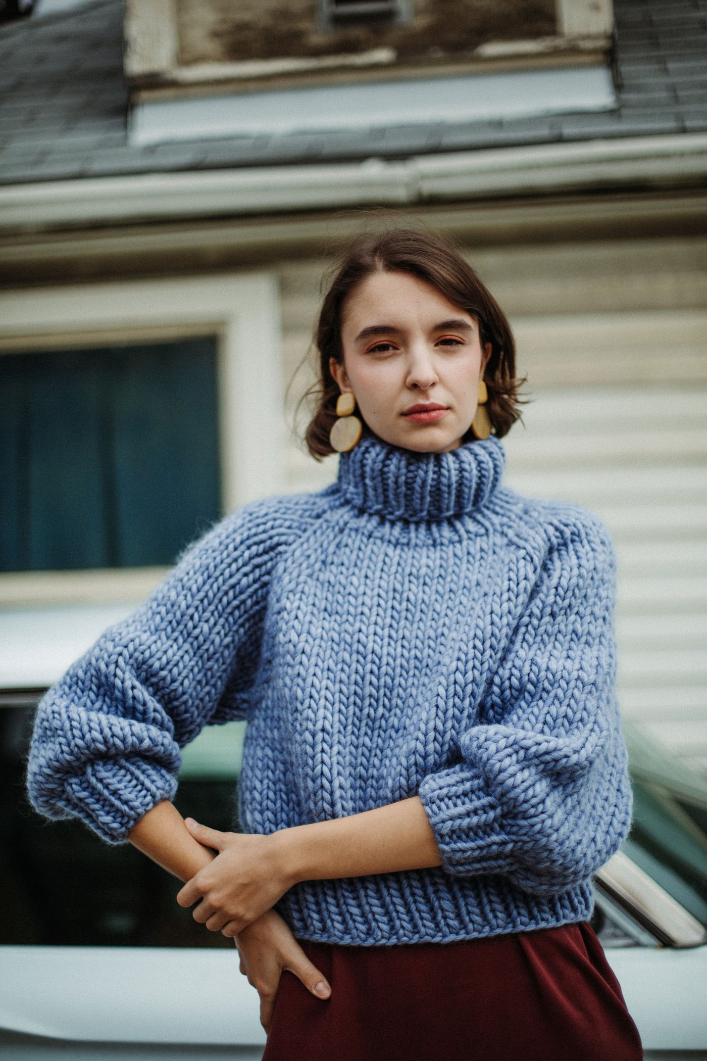Moosonee Sweater (shown in Stonewashed Denim) | good night, day