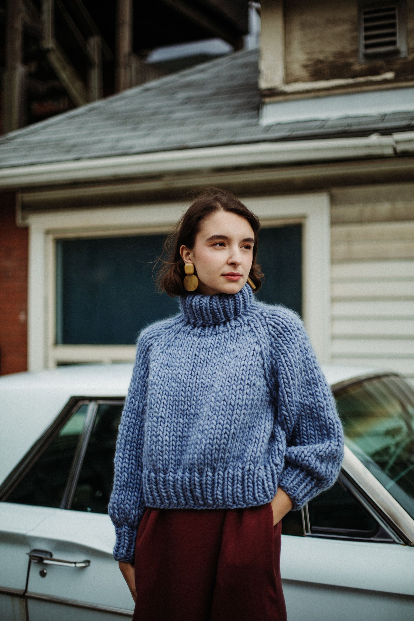 Moosonee Sweater (shown in Stonewashed Denim) | good night, day