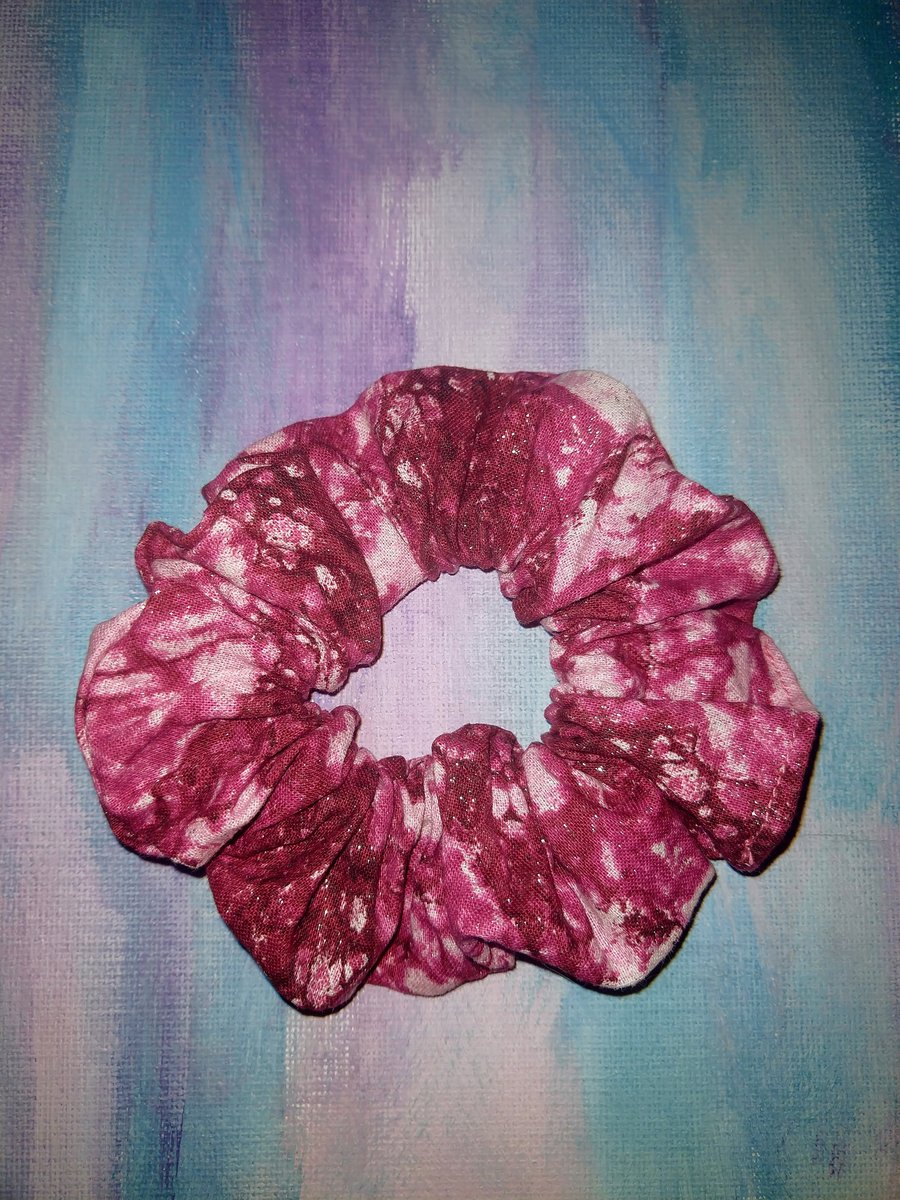 Pink Sparkle Print Scrunchie | 3 Chic Sisters