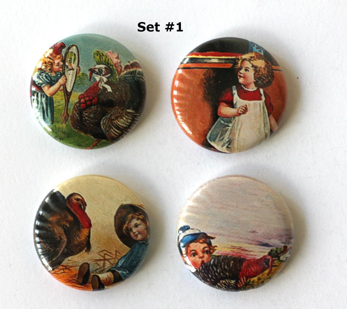 Thanksgiving Flair Buttons | DL.ART