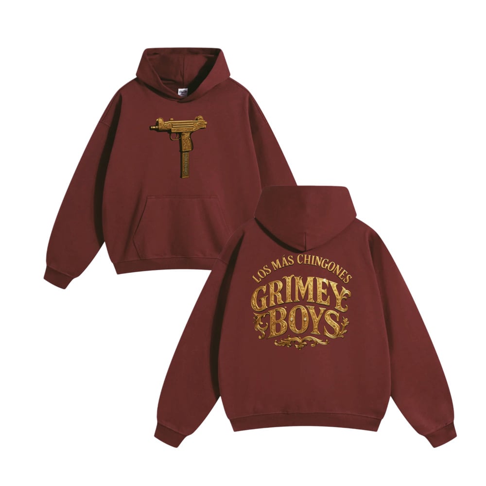 LMC Hoodie (Burgundy) | Grimey Boys