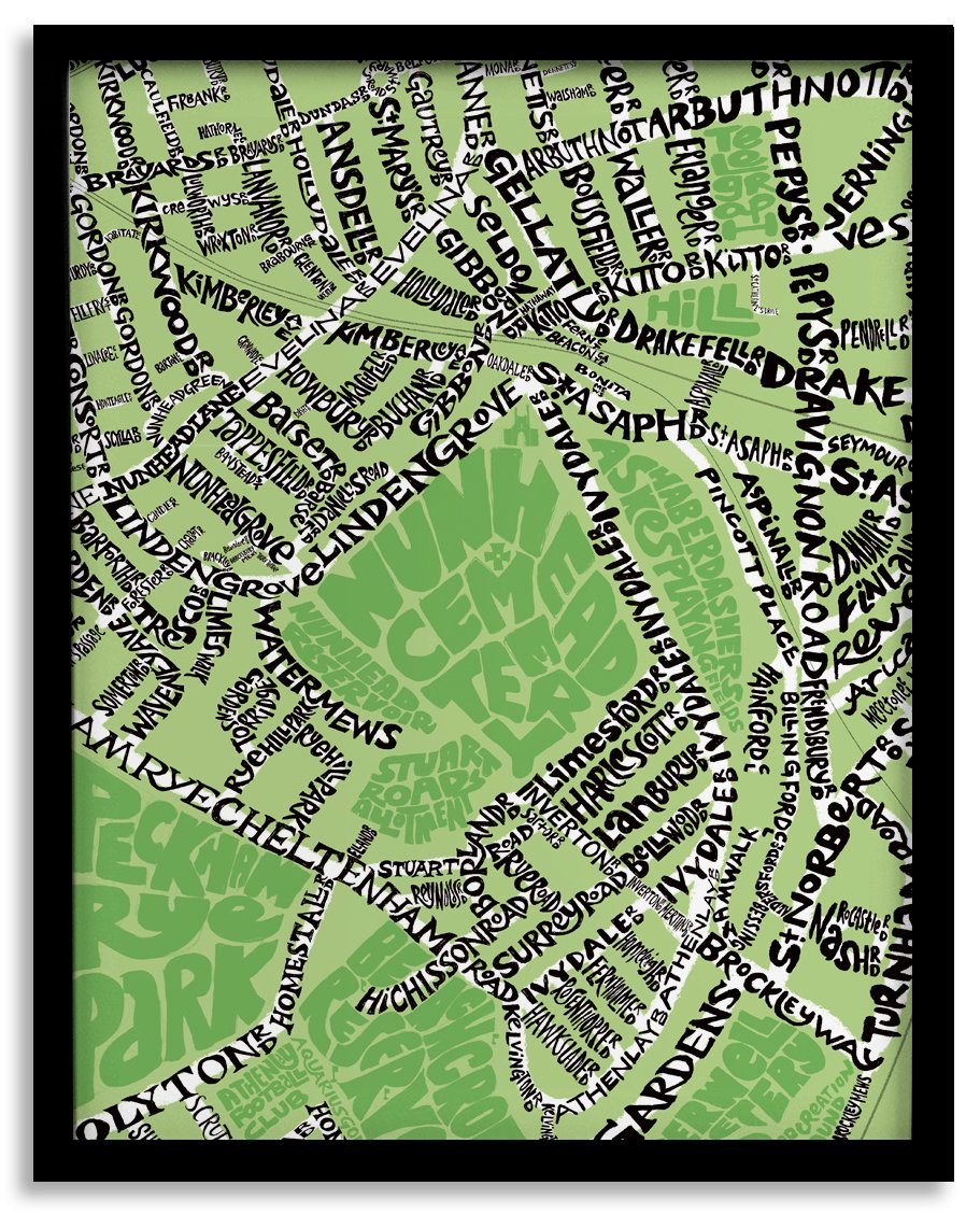 Nunhead SE15 & Telegraph Hill SE14 - SE London Type Map - Various ...