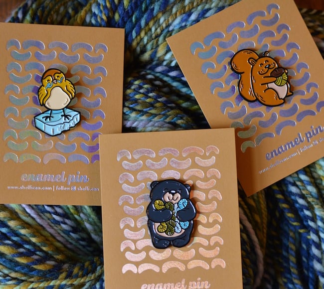 Forest Friends Enamel Pins | Tuft Woolens