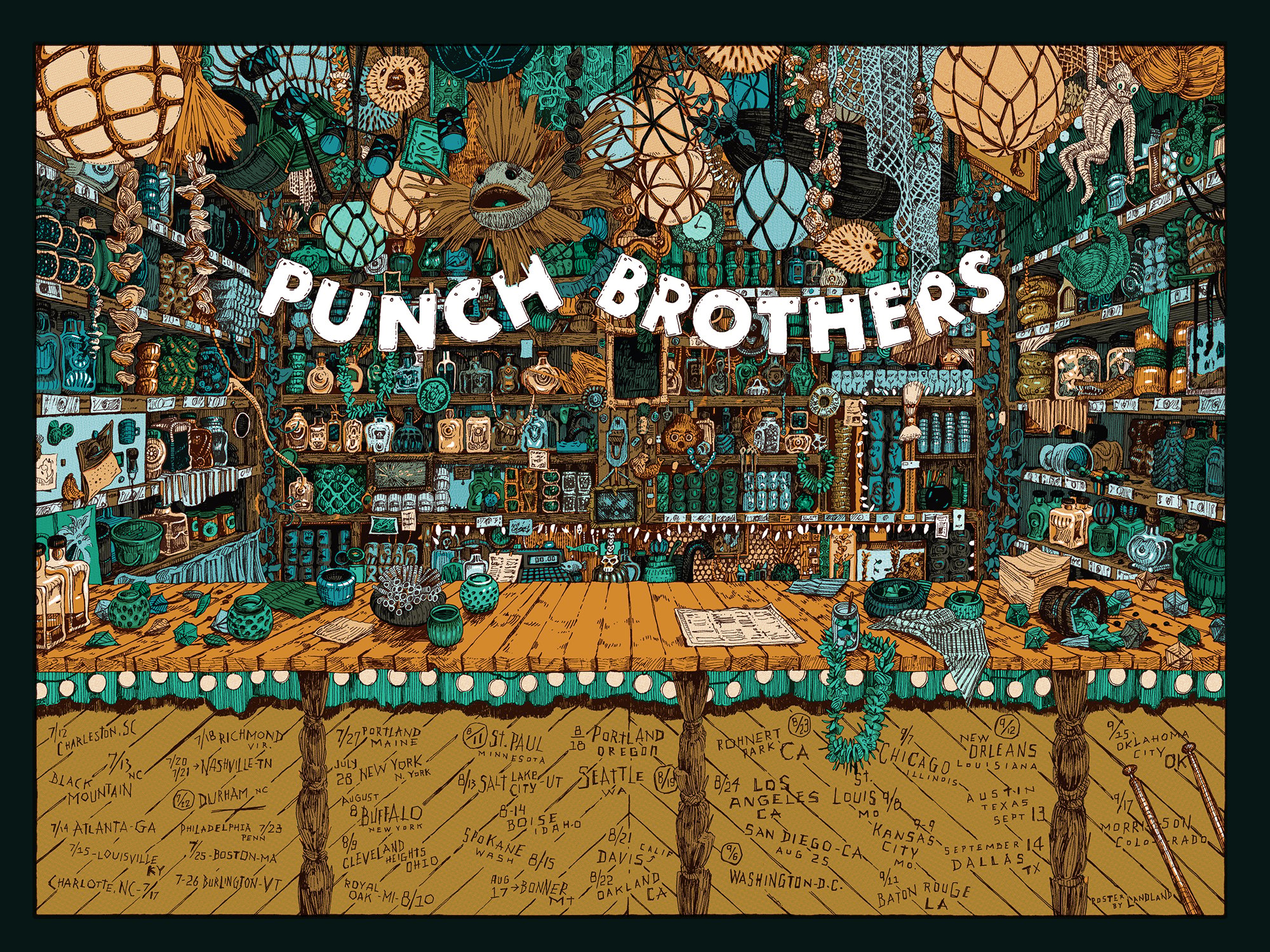 Punch Brothers (2018 U.S. Tour) • L.E. Official Poster (18" x 24 ...
