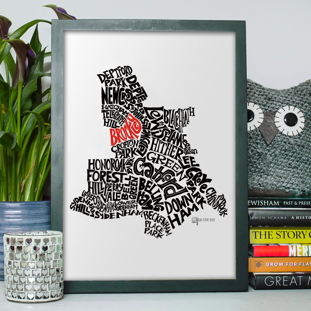 London Borough of Lewisham - Districts Type Map | Me On The Map