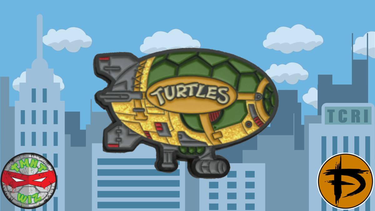 2” Turtle Blimp Soft Enamel Pin (Glitter) | TMNT_WIZ