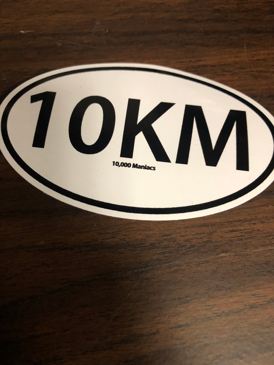 “10KM” Bumper Sticker | 10,000 Maniacs