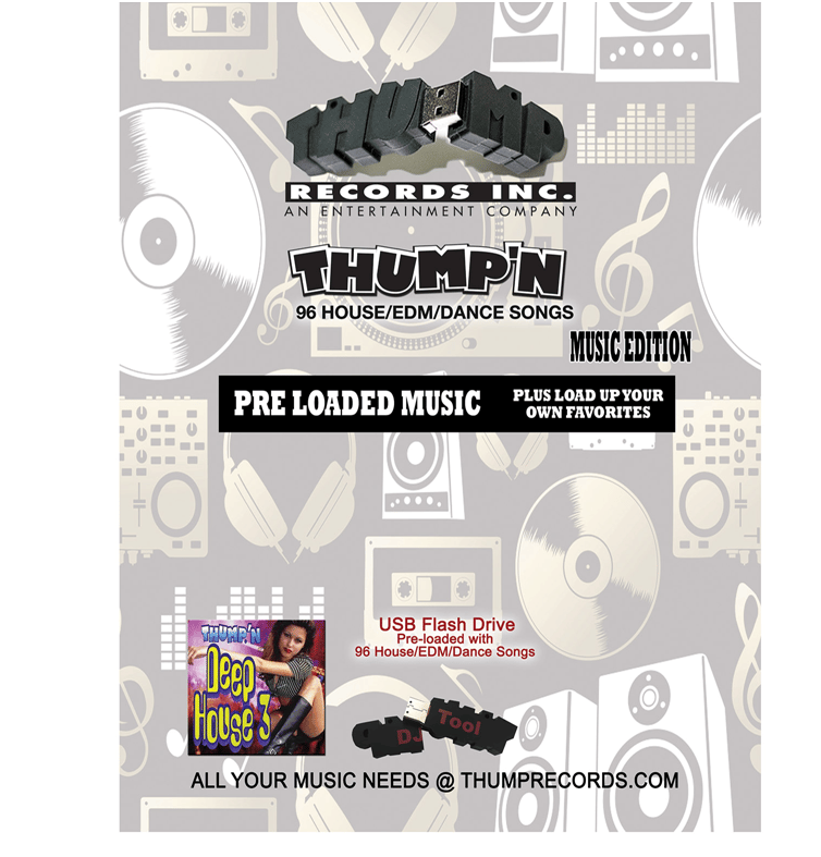 THUMP DANCE PRE-LOADED MUSIC USB | THUMP MUSIC & CLOTHING