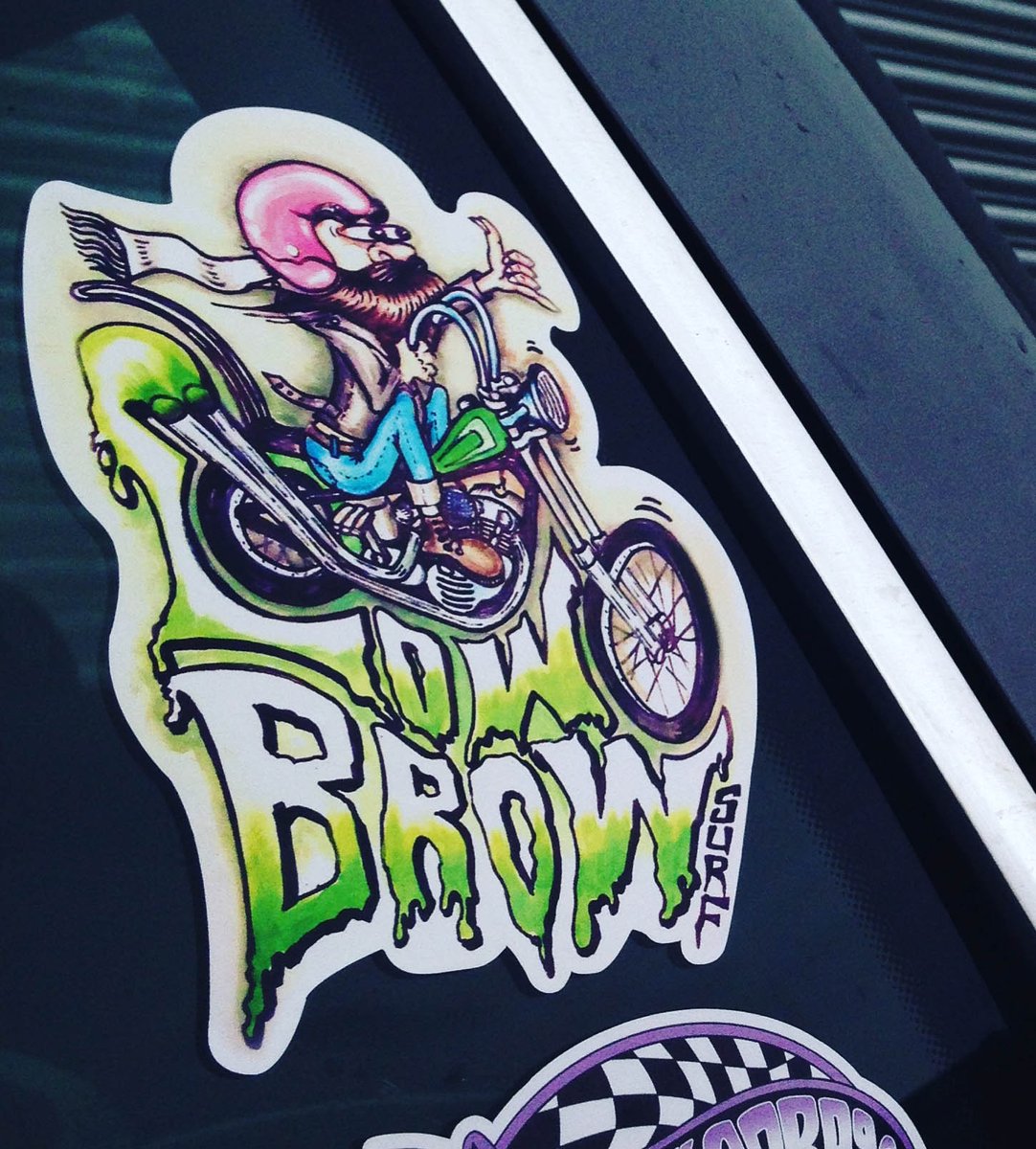 Lowbrow Chopper Sticker | Lowbrow Surf Shop