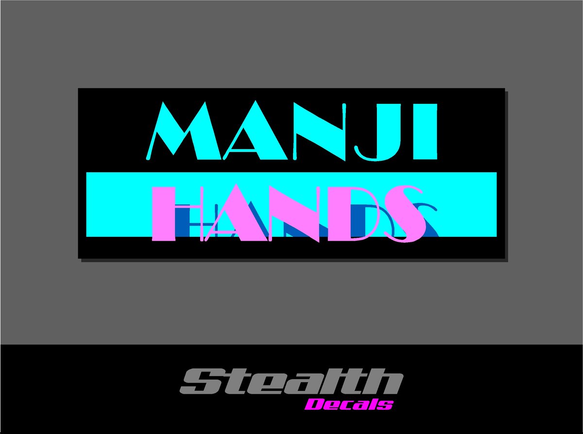 Manji Hands v2 Drift Slap sticker | Stealth Decals