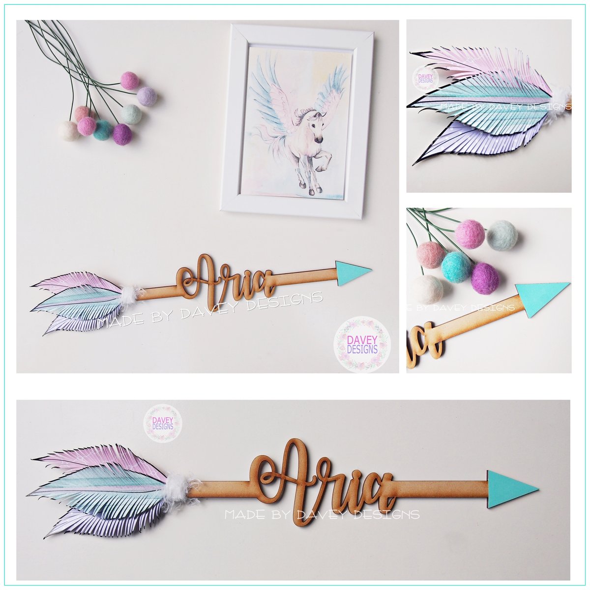 feather arrow art