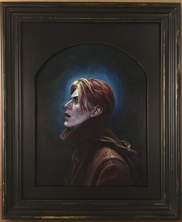 Cate Rangel — Starman - Framed Painting - David Bowie