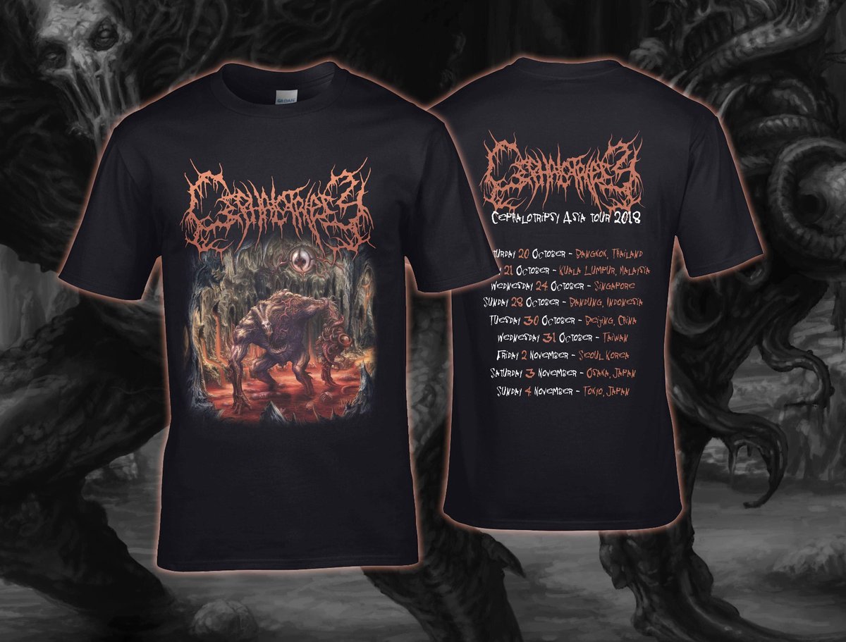 Cephalotripsy Merch Store — Cephalotripsy Asia Tour 2018 shirt