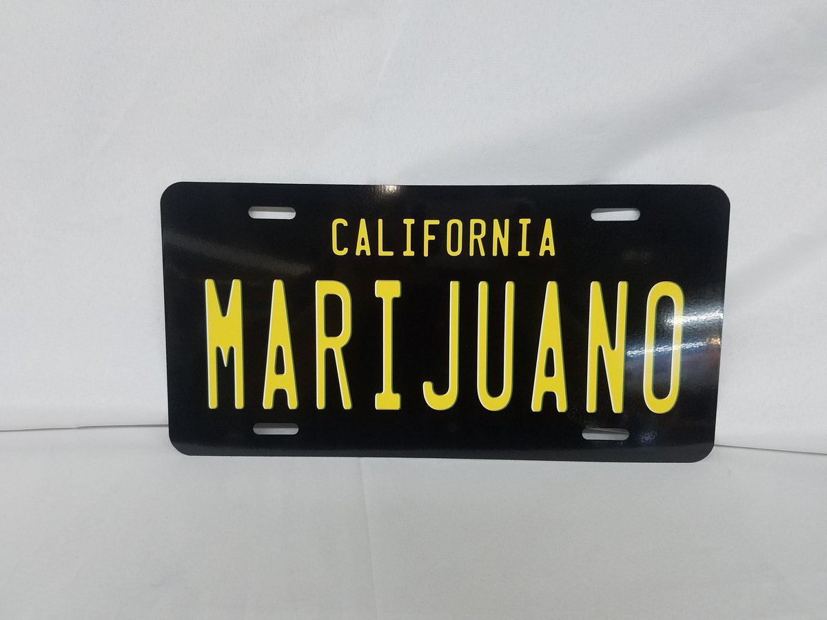 Vintage California marijuana license plates | Beanies supply & goods