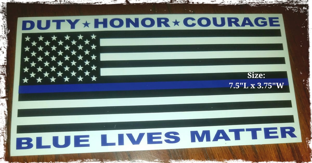 Confederate Life® — Thin Blue Line / Blue Lives Matter Bumper Sticker