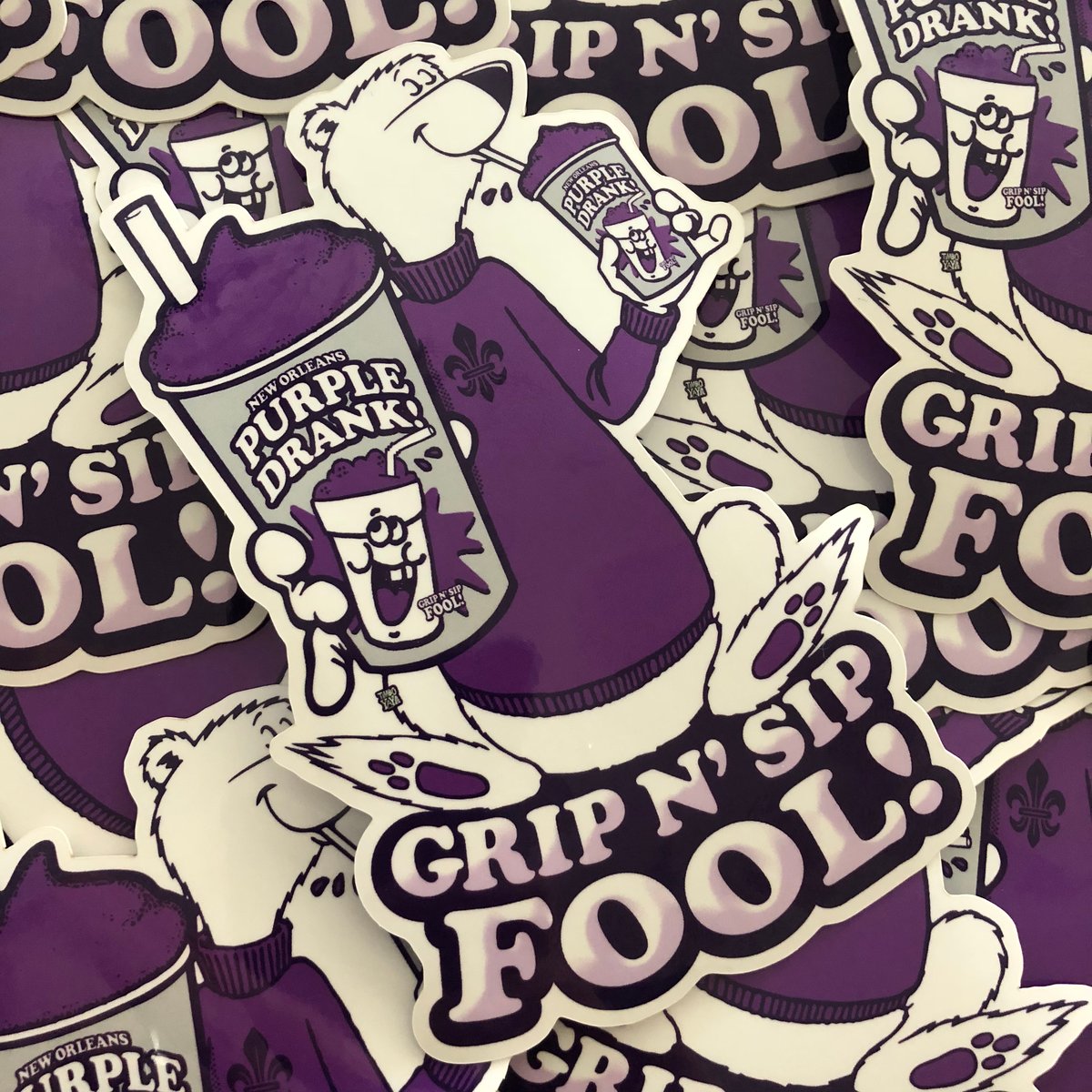 GRIP-N-SIP FOOL! Sticker | TimboYaYa