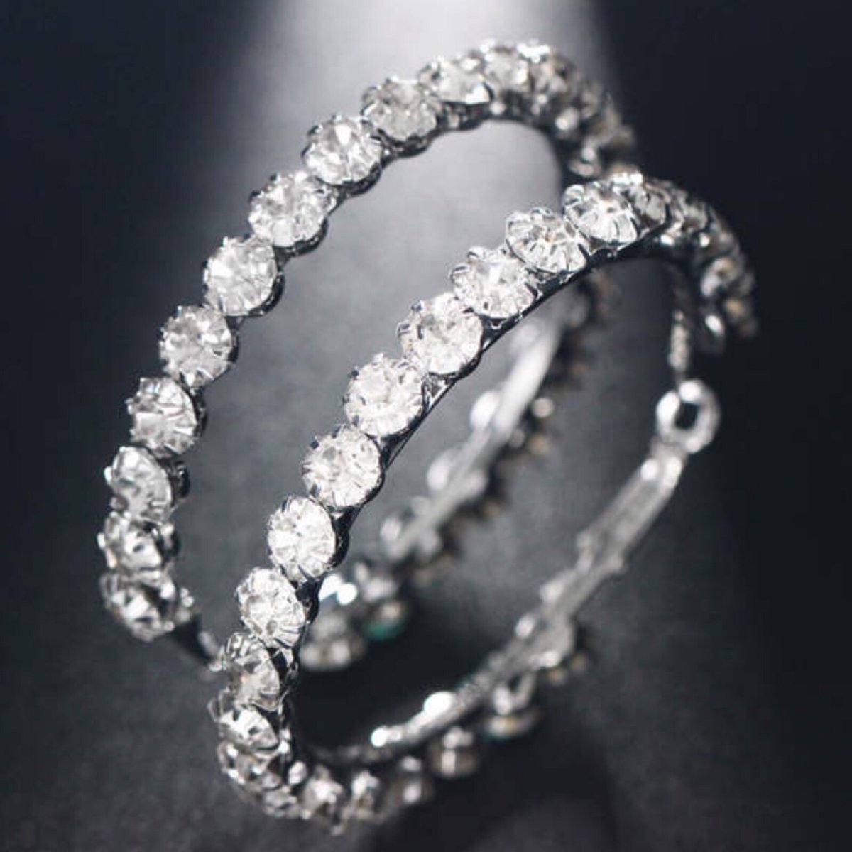 Silver GLacier Hoops | FlyLuxChic