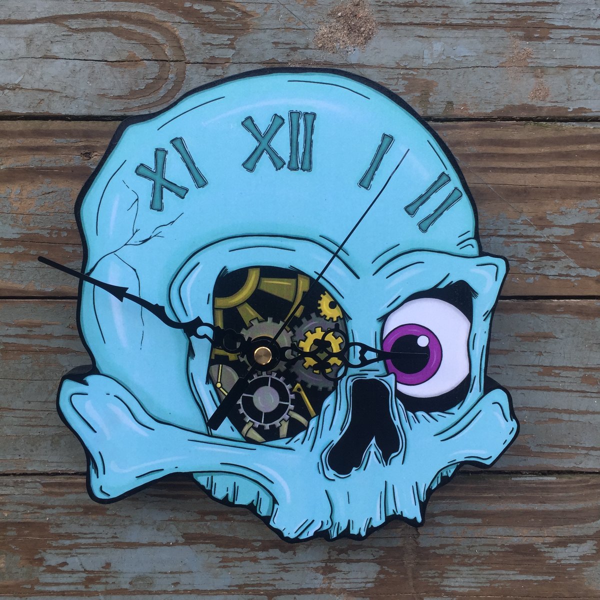 Skull Clock | Art by VILE KYLE