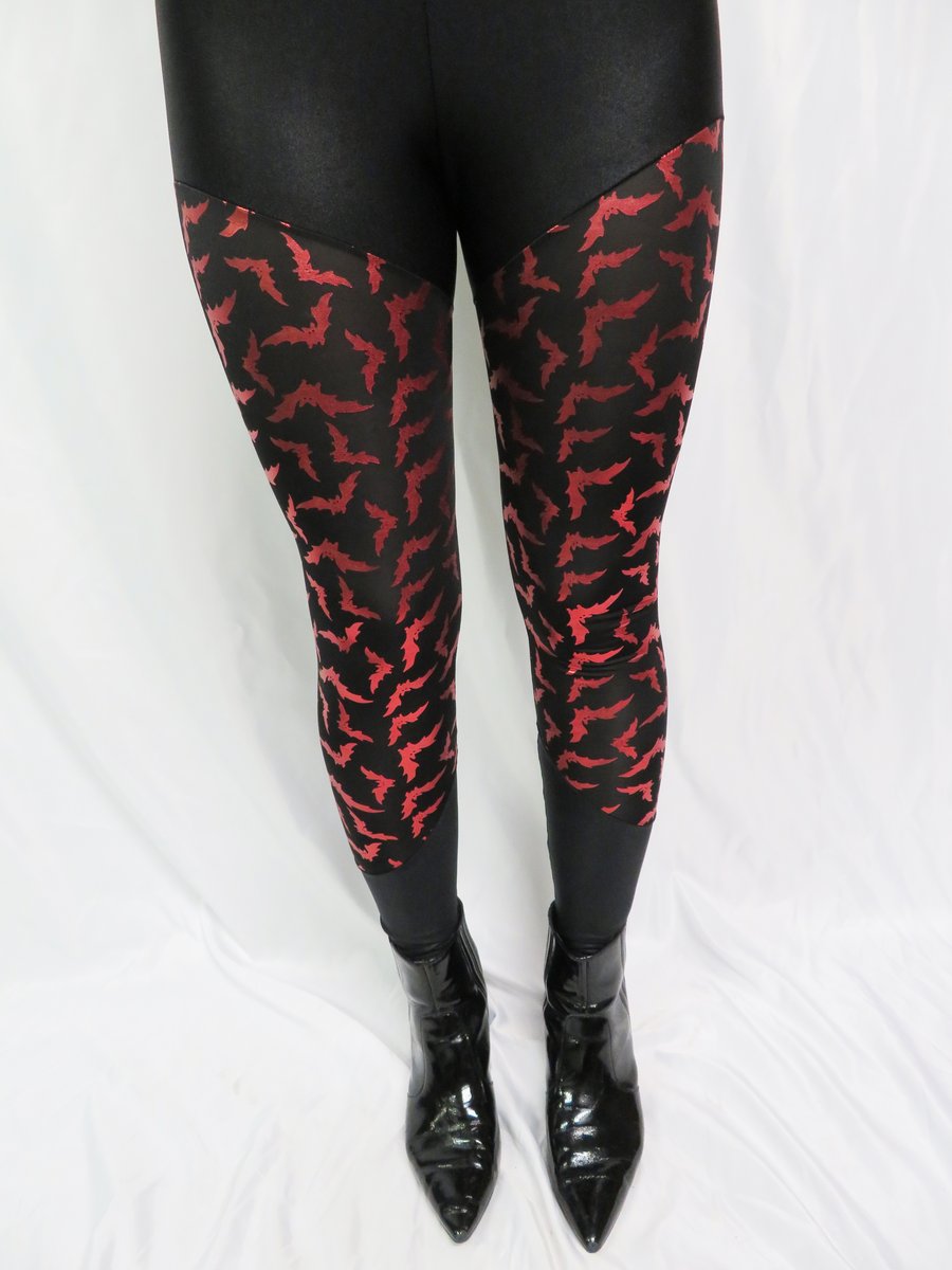 Red Bats over Black leggings | sophireaptress