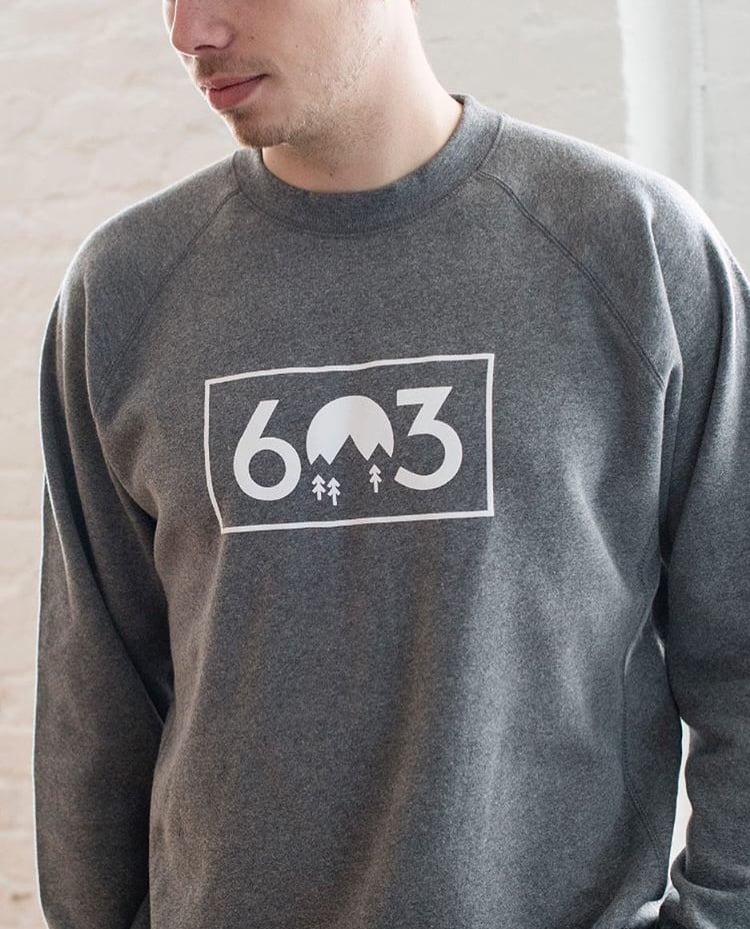 603 crew neck - grey | New Hampshire Apparel