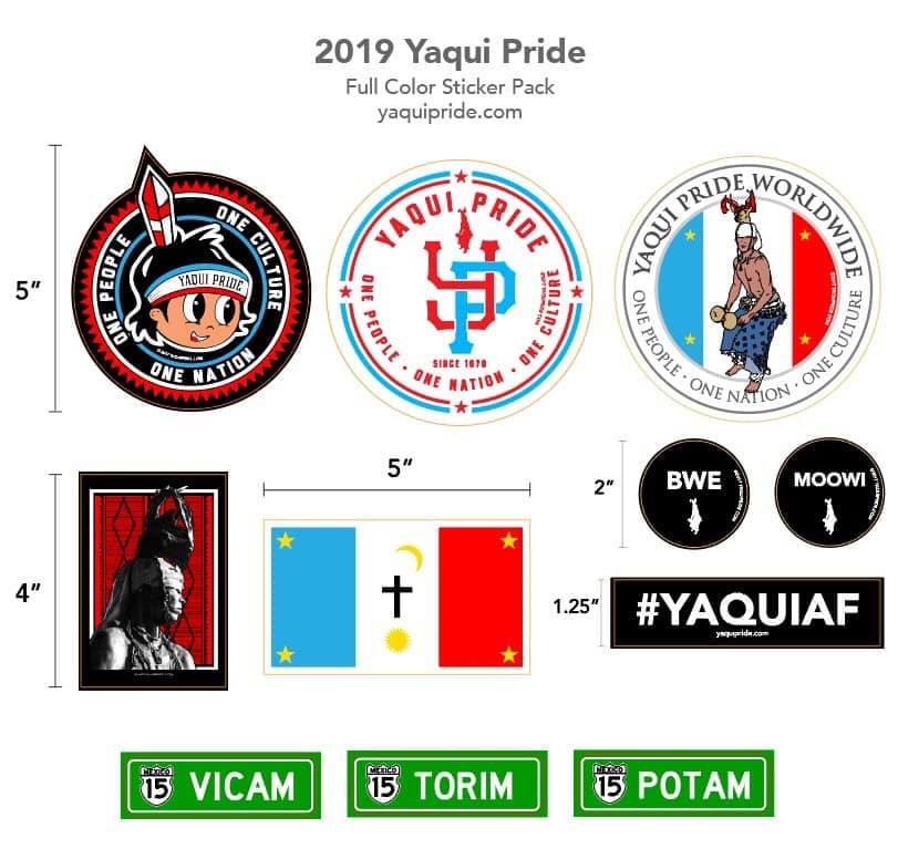 Yaqui Pride: Online Store — 2019 Yaqui Pride Sticker Pack