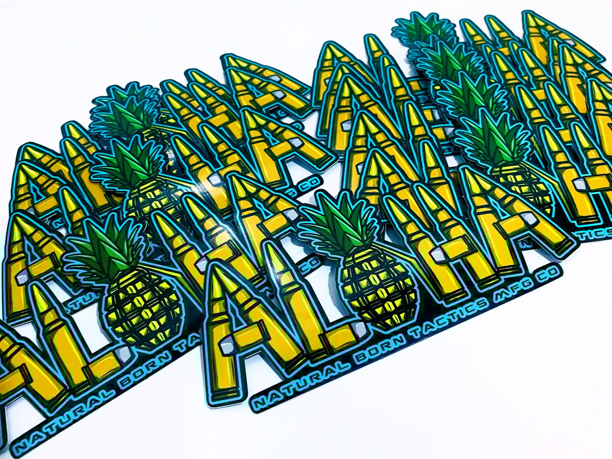 Colored ALOHA sticker | Natural Born Tactics