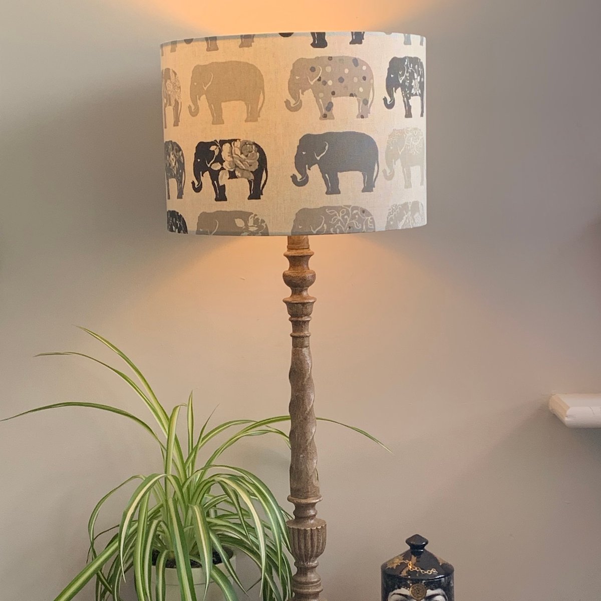 Elephants Natural Shade | Lola's Lampshades