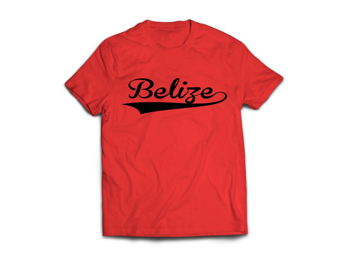 Belize - T-Shirt - Red/Black | Urban Trends Belize