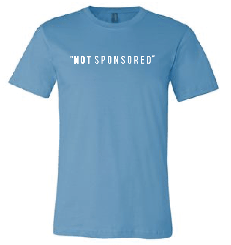 "NOT SPONSORED" (Blue) | "NOT SPONSORED"