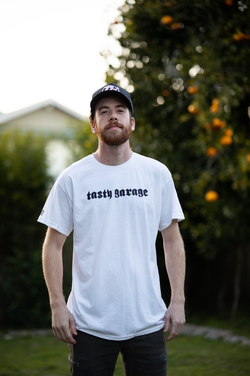 Tasty Garage White T shirt | Tasty Garage