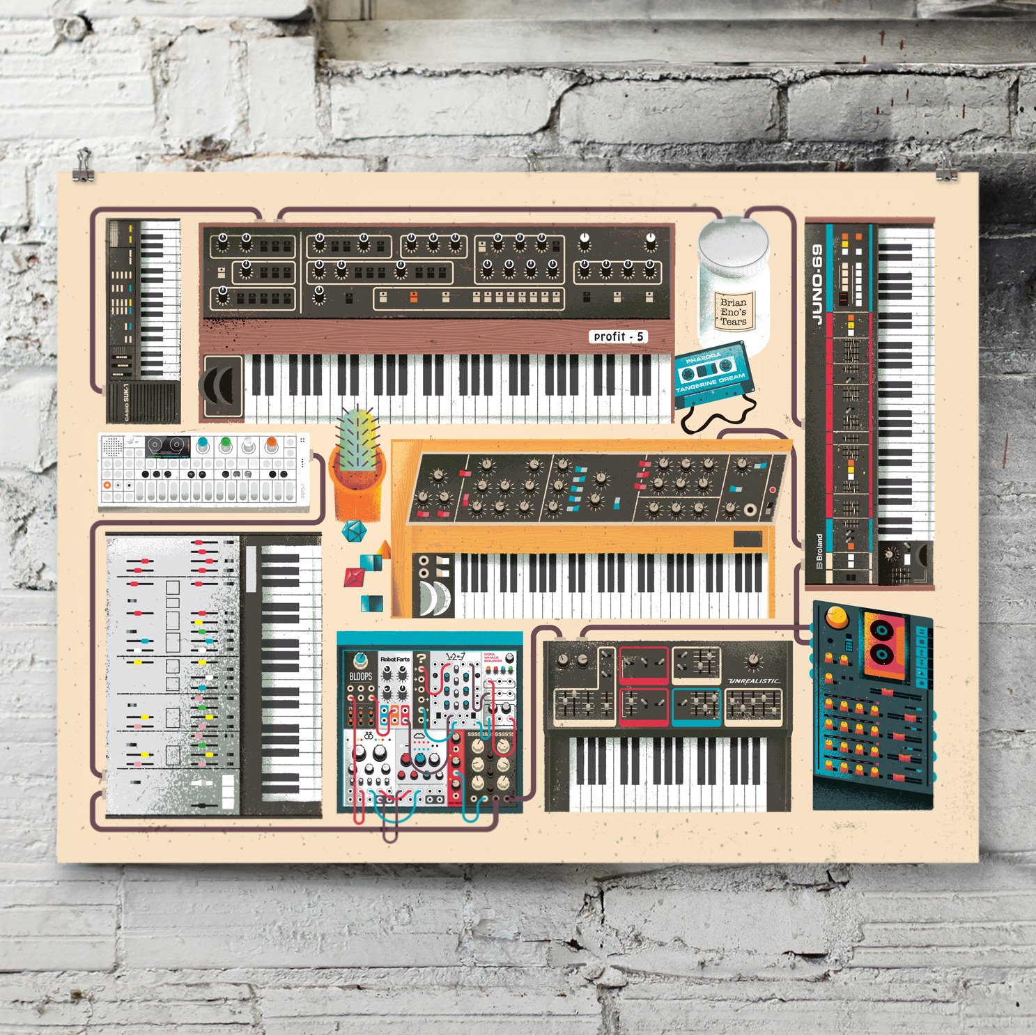 Synth Dungeon art print / Eric Nyffeler