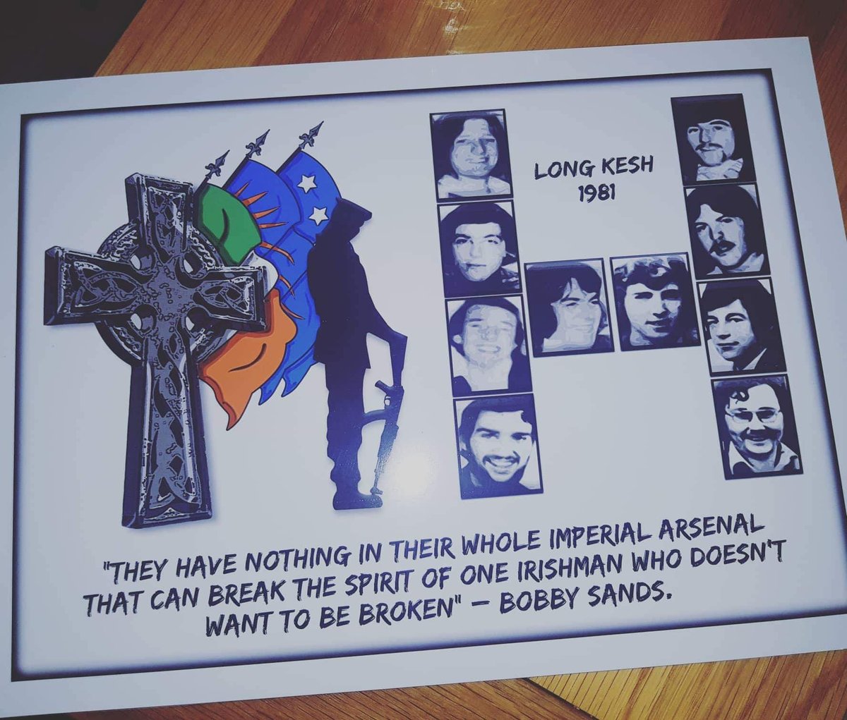 H Blocks A3 print with Bobby Sands quote. | Proclamation Prints