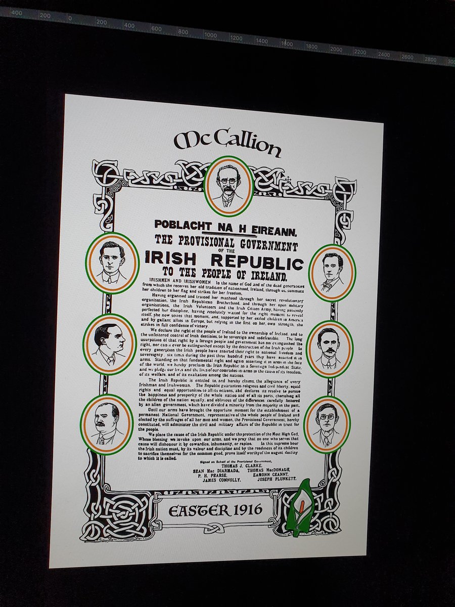 1916 Proclamation Print with family name A3 size | Proclamation Prints