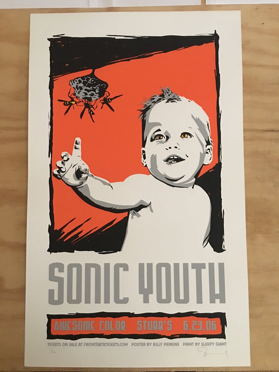 Sonic Youth official gig poster, Austin 2006 | Billy Perkins