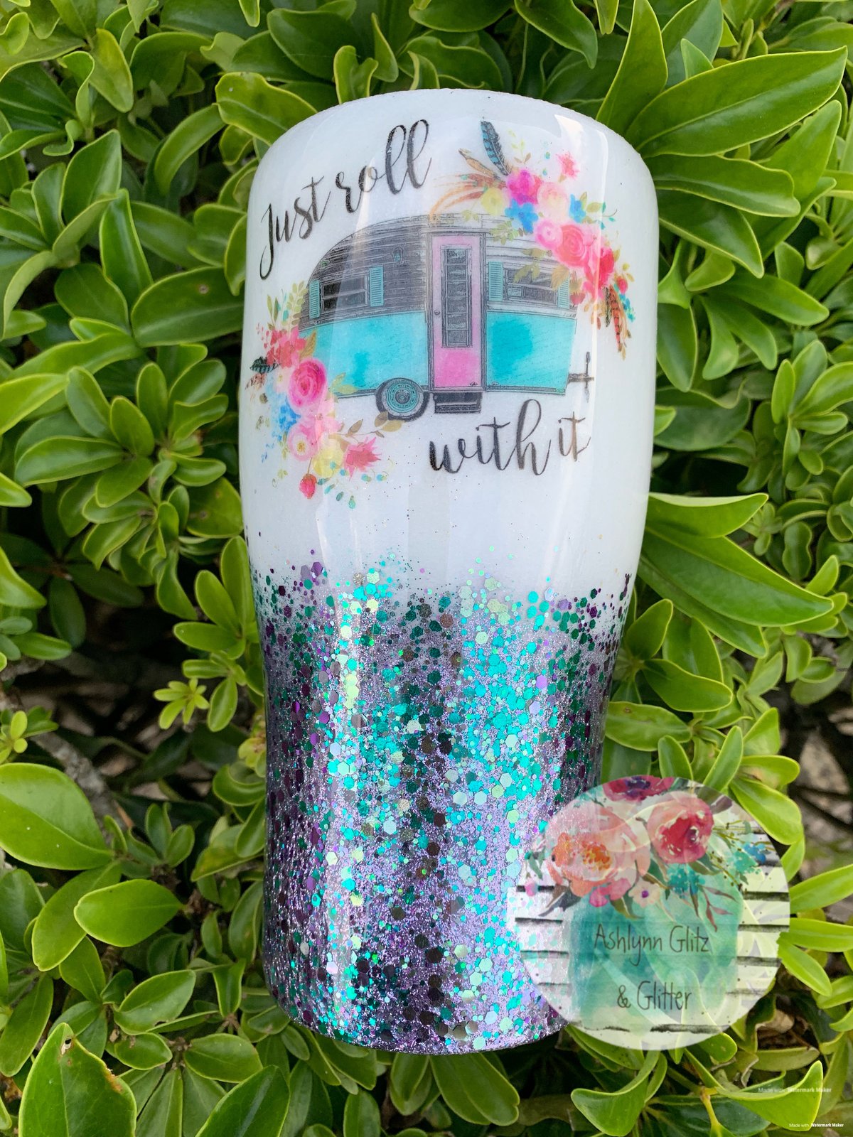 Kitchen & Dining Drink & Barware Custom Glitter Tumbler etna.com.pe