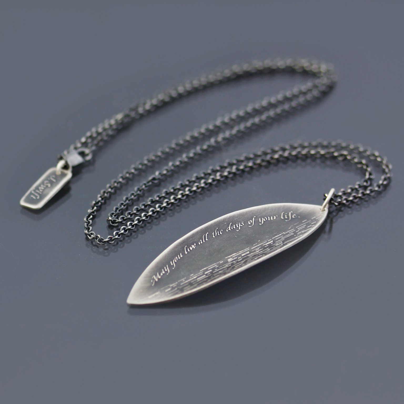 Sterling Silver Jonathan Swift Quote Necklace | Lisa Hopkins Design