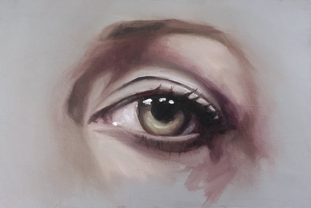 Cate Rangel — Eye Study - Oil Painting on Panel 4x6