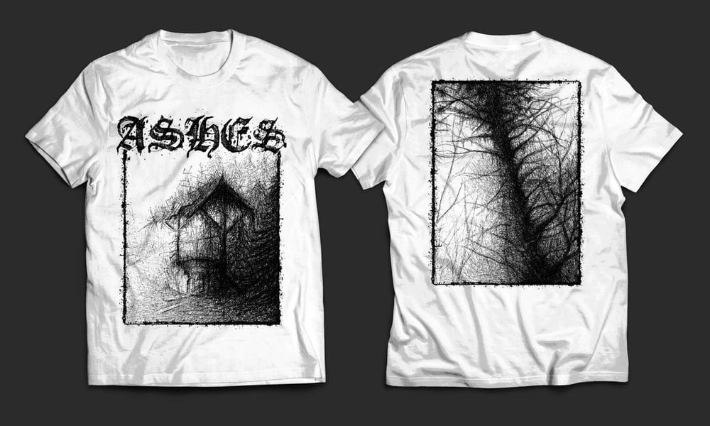 ASHES - 'Ashes' men's white t-shirt | Malignant Voices Webshop ASHES - 'Ashes' men's white t-shirt | Malignant Voices Webshop