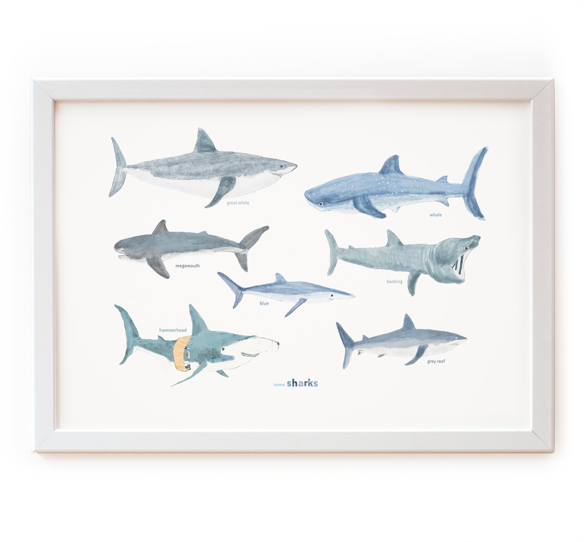 Some Sharks Print | eïghtbear