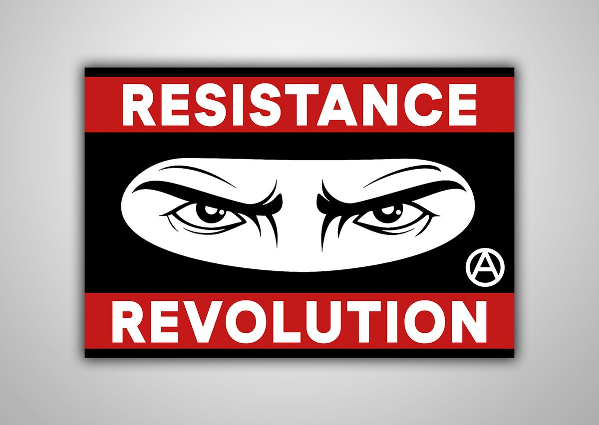 100 Autocollants "RESISTANCE REVOLUTION" | STICKERS DETER