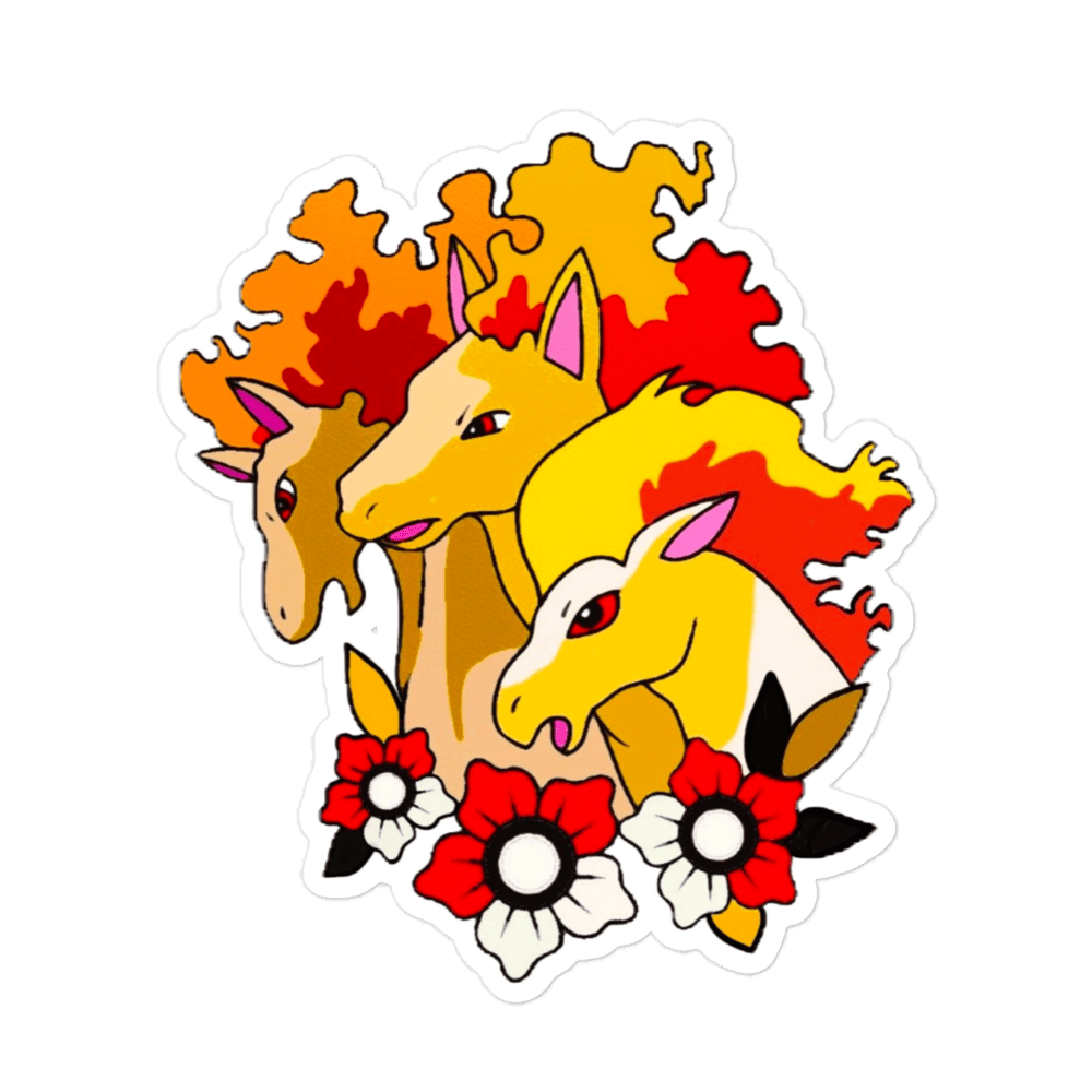 Fire Horses Sticker | Sickle Tattoo