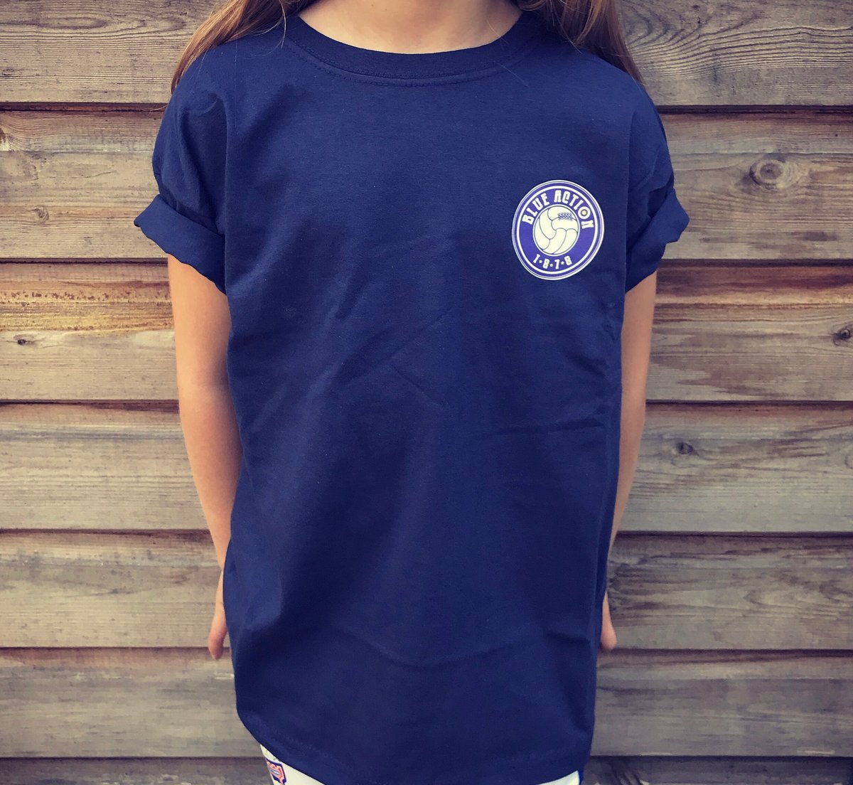 Kids Logo Tee | Blue Action