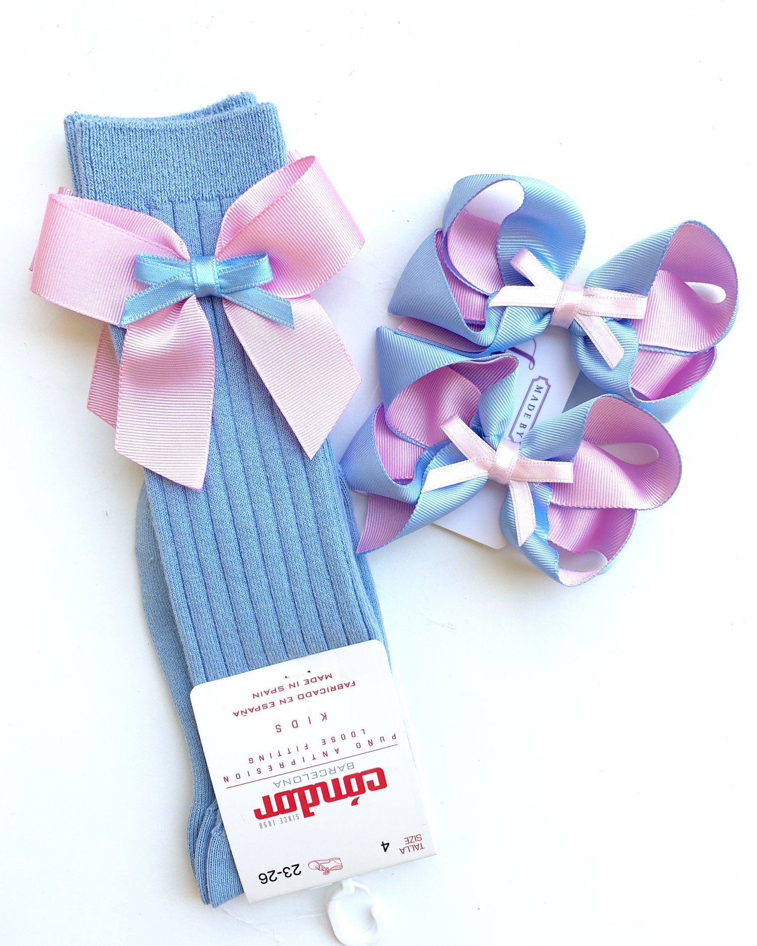 Customized made to match Sock and Bow sets | Made by Jessica